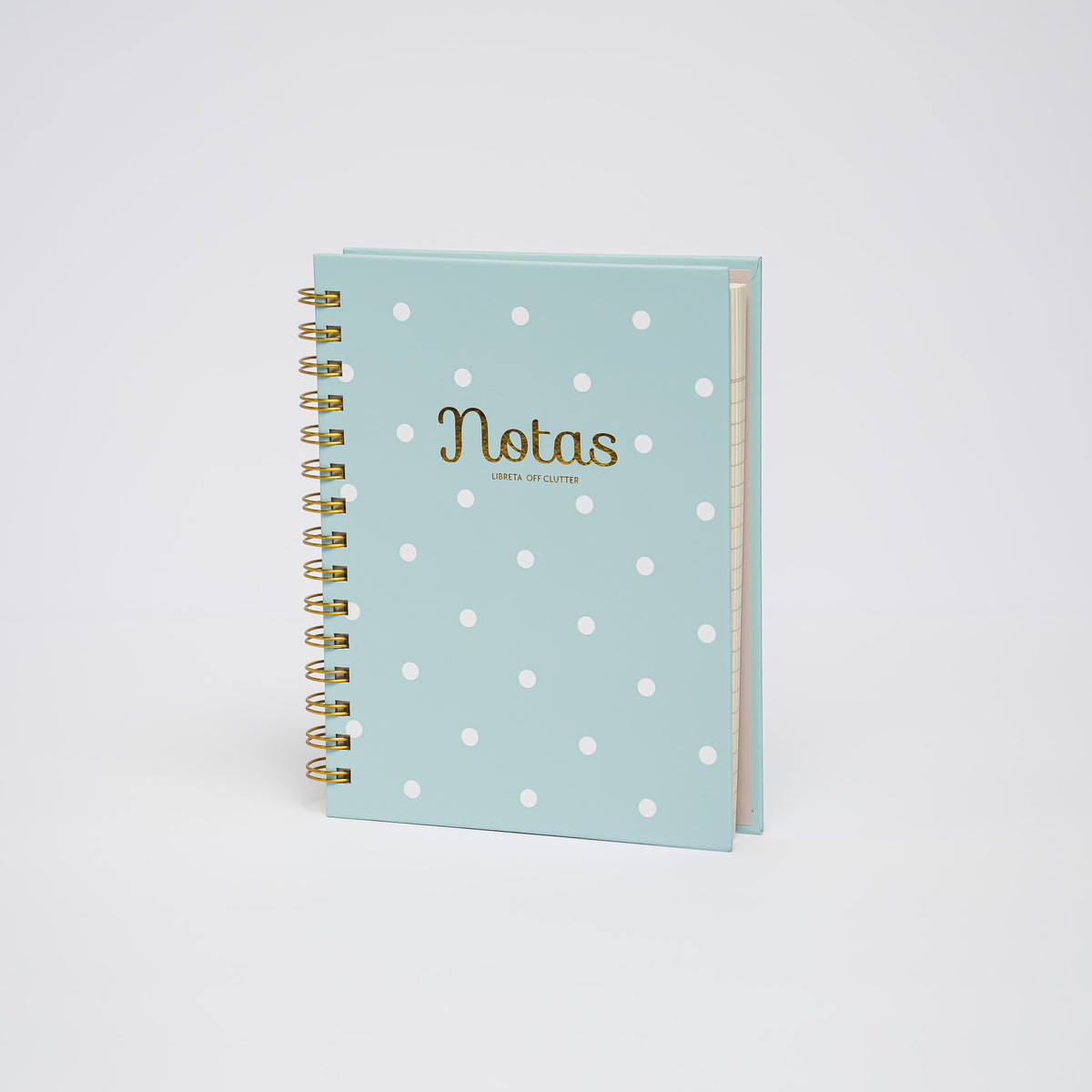 Notas | Libreta Espiral | Azul Mini Polka Dot – Off Clutter